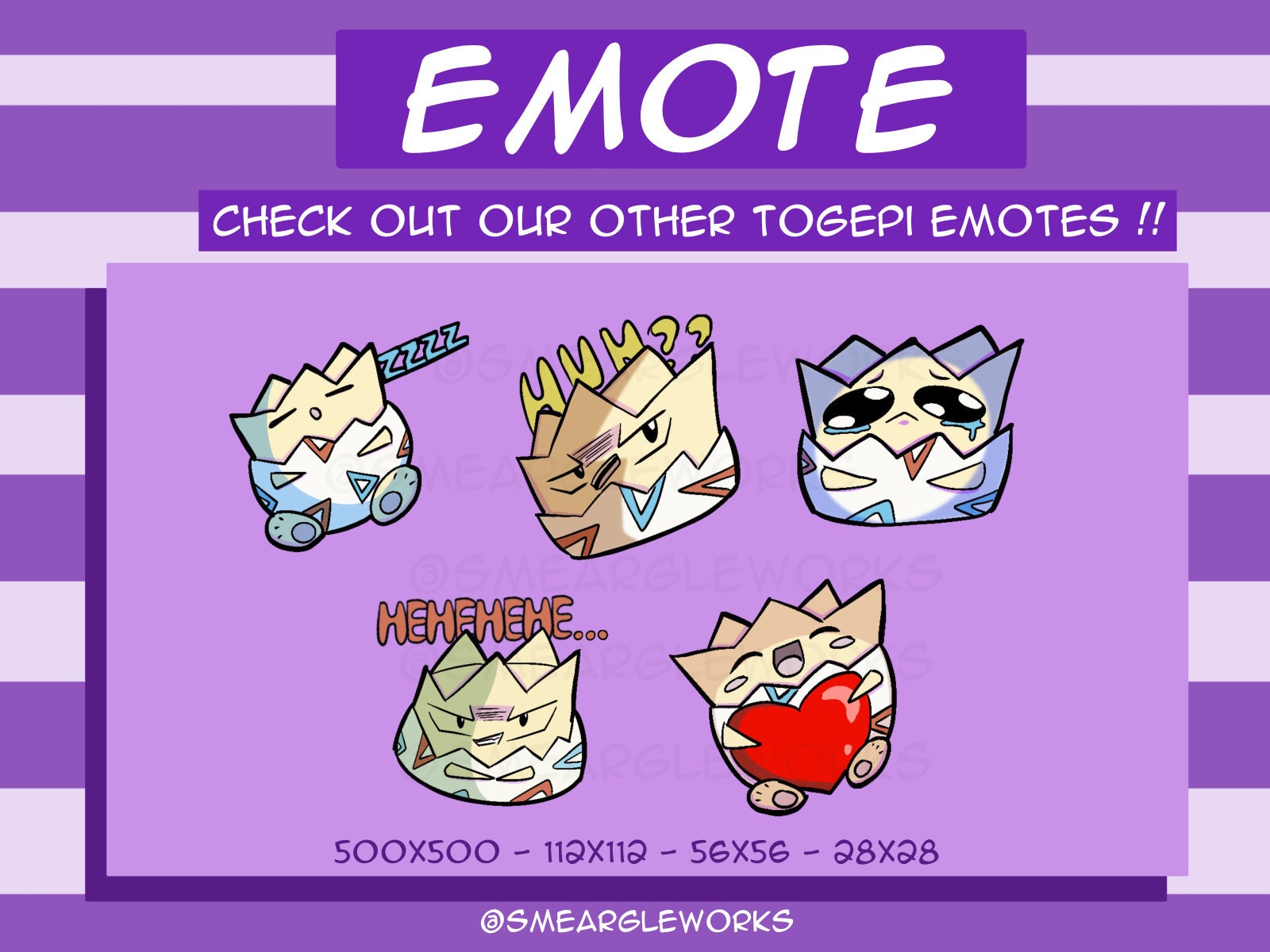 Angry Togepi Emote Pokemon Emote for Twitch, Discord and Youtube Gaming ...