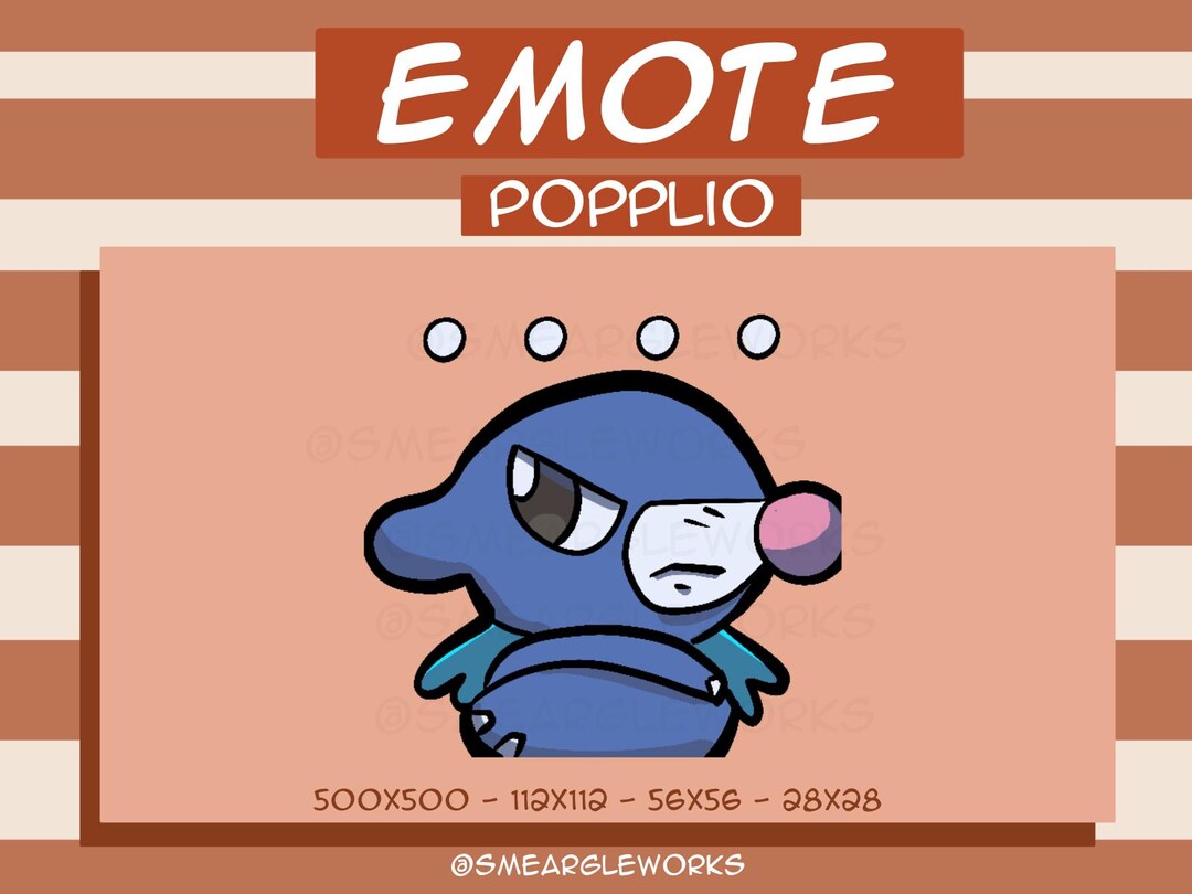 Angry Popplio Emote Pokemon Emote for Twitch, Discord and Youtube ...