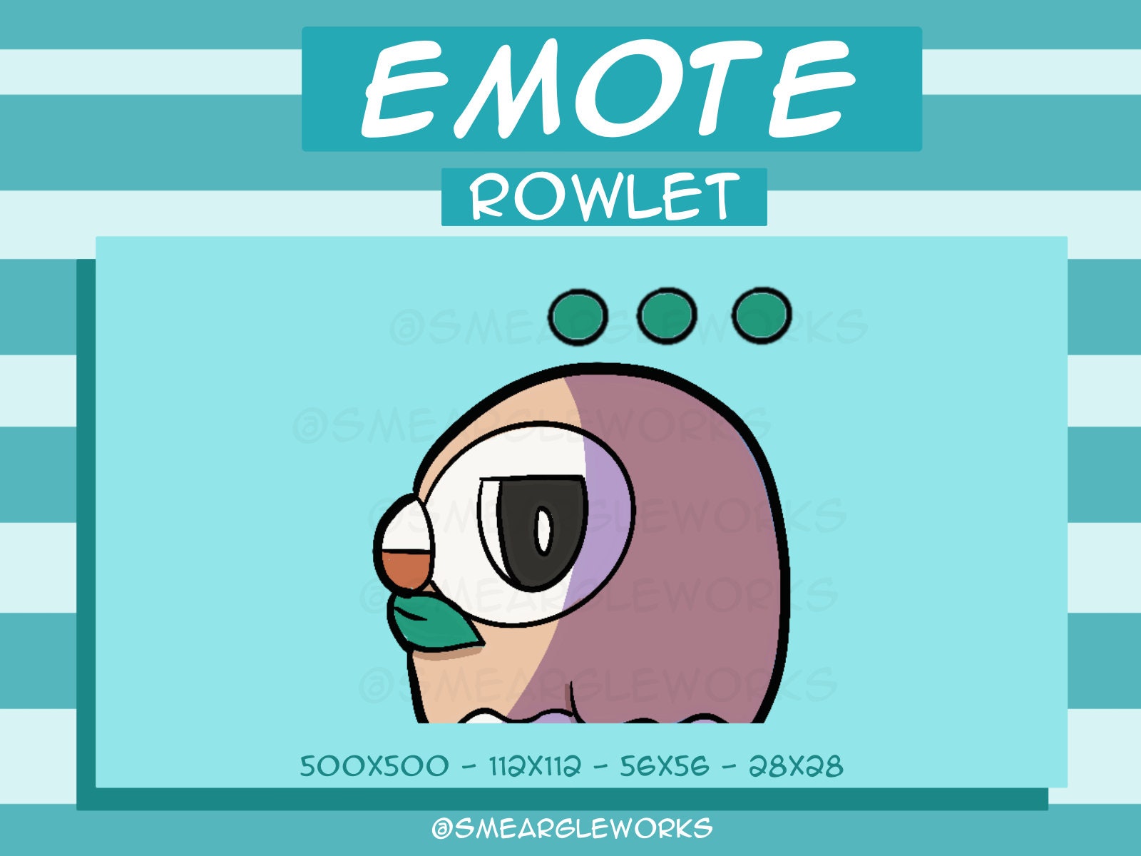 Side Eye Rowlet Emote | Pokemon Emote for Twitch, Discord and Youtube ...