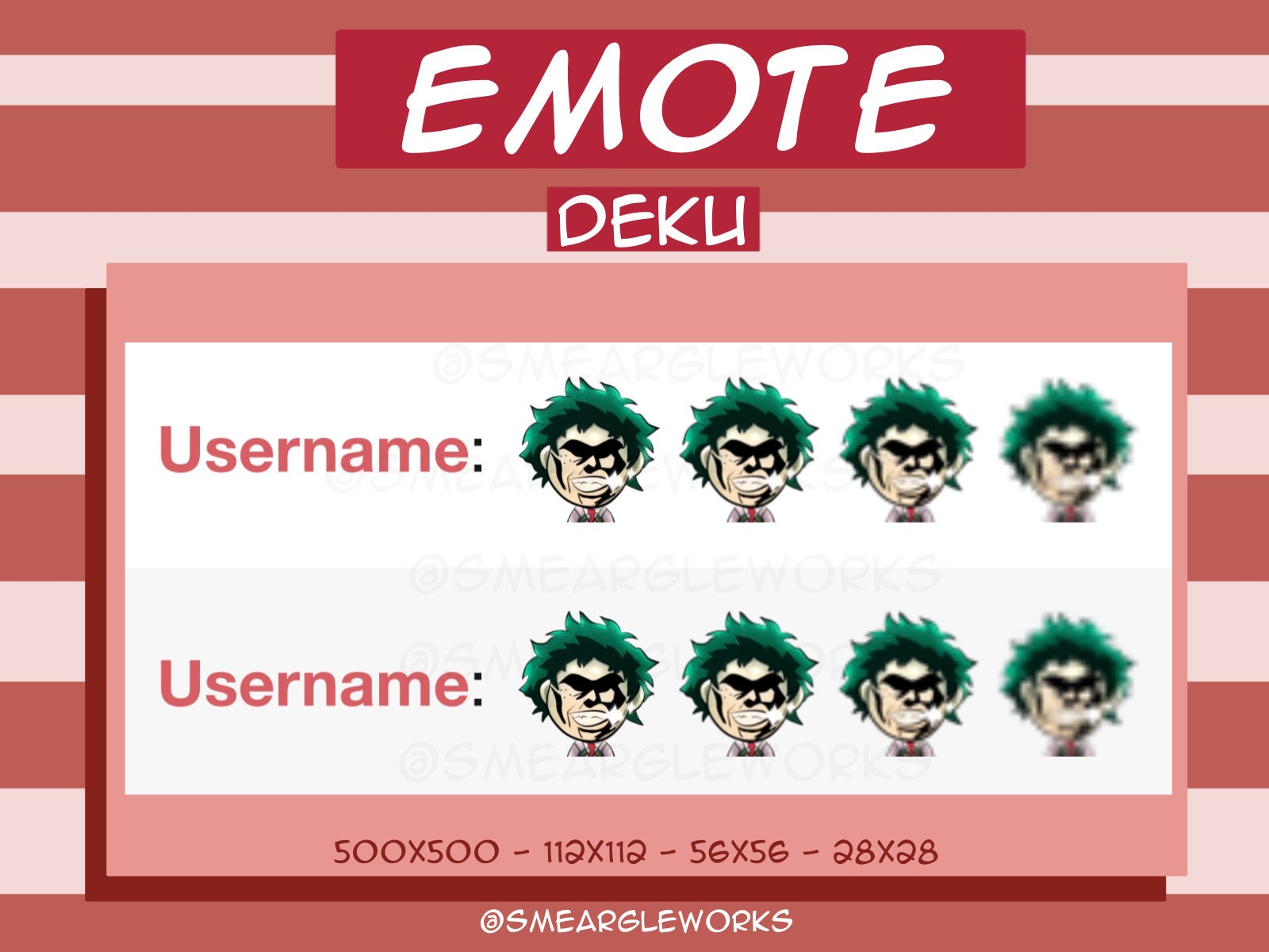 Deku Almight Emote | My Hero Academia MHA Emote for Twitch, Discord and ...