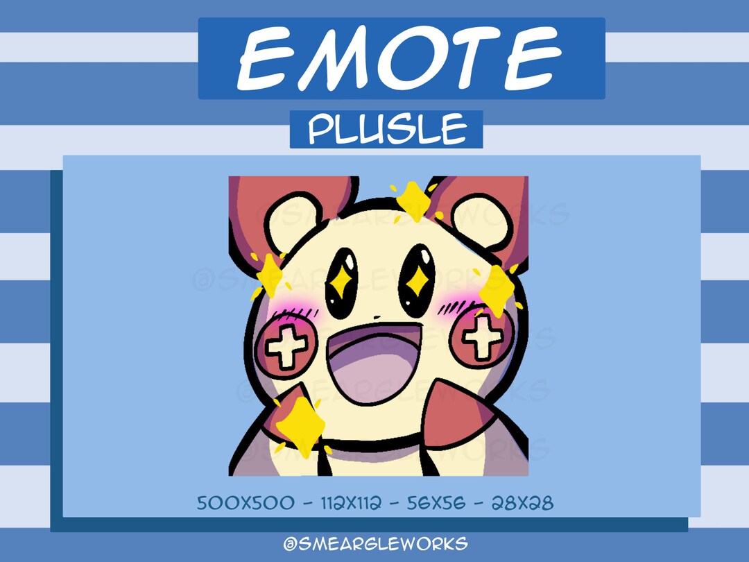 Joyful Plusle Emote Pokemon Emote for Twitch, Discord and Youtube ...