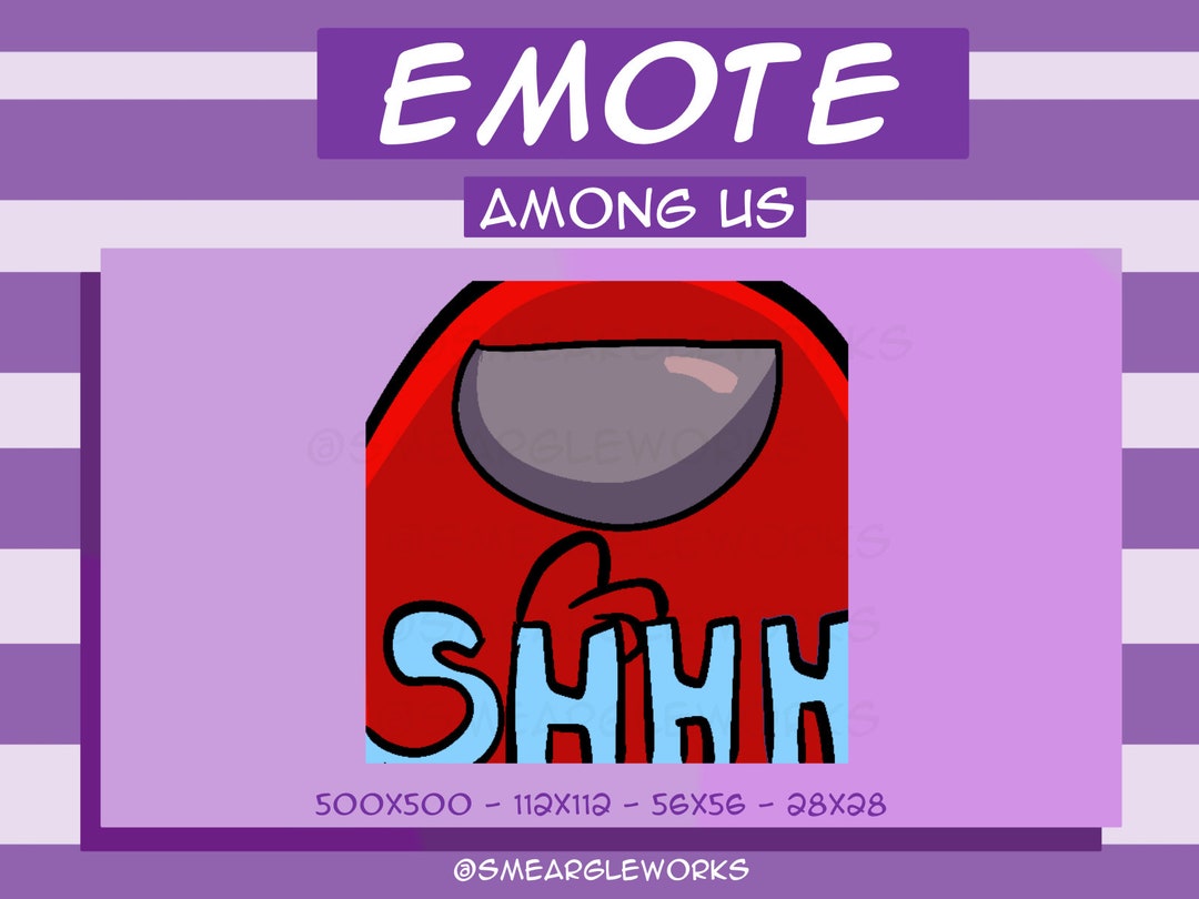 Shushing Impostor Emote Among Us Emote for Twitch, Discord and Youtube ...