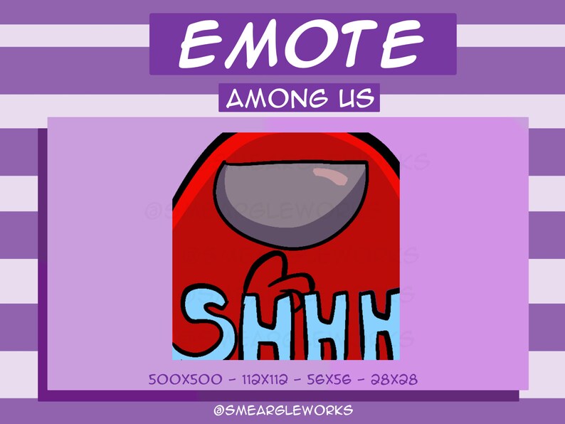 Shushing Impostor Emote Among Us Emote for Twitch, Discord and Youtube ...