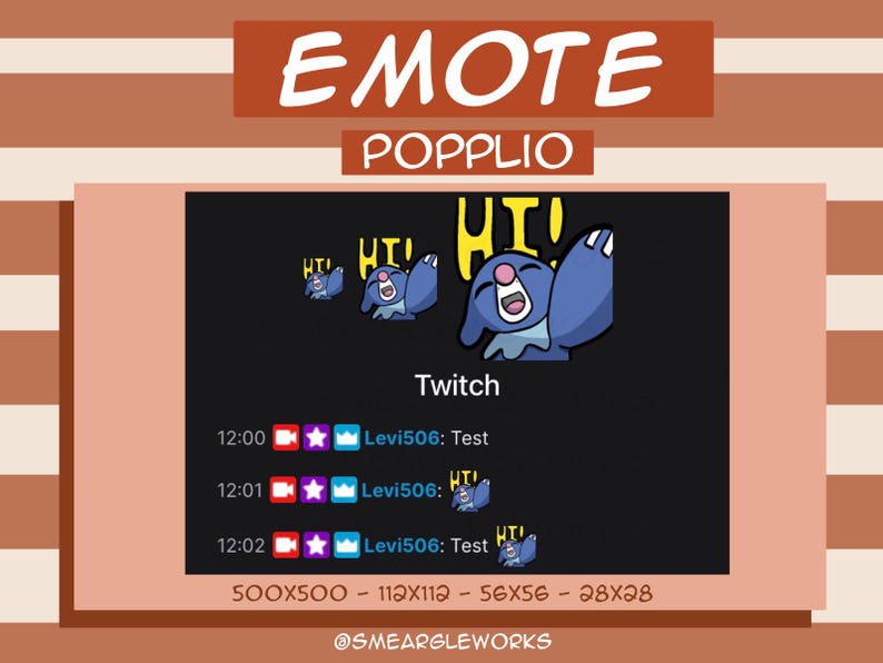 Popplio Pokemon Emote Bundle for Twitch, Discord and Youtube | Gaming ...