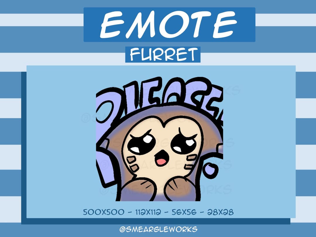 Begging Furret Emote | Pokemon Emote for Twitch, Discord and Youtube ...