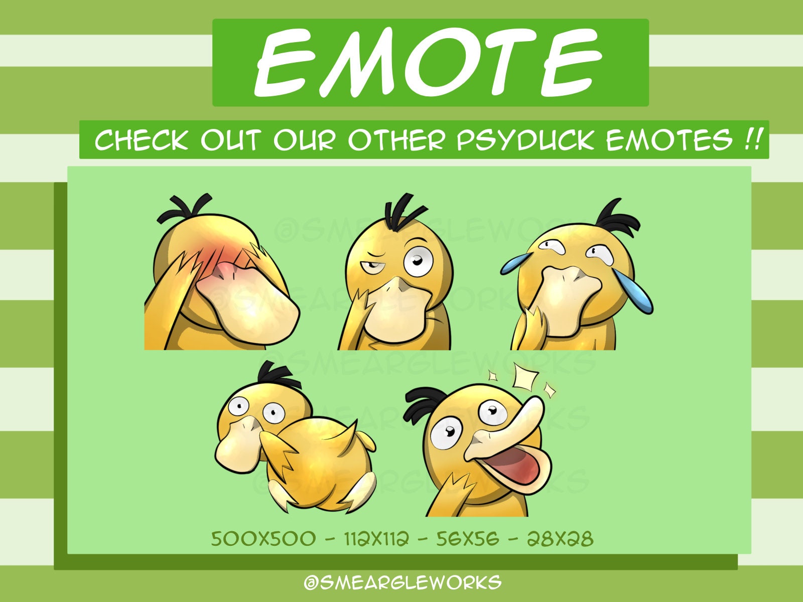 Laughing Psyduck Emote Pokemon Emote for Twitch, Discord and Youtube ...