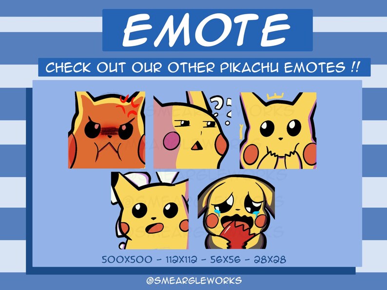 Confused Pikachu Emote for Twitch, Discord, Youtube (digital Download ...