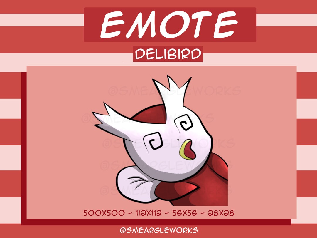 Dizzy Delibird Emote pokemon Emote for Twitch, Discord and Youtube ...