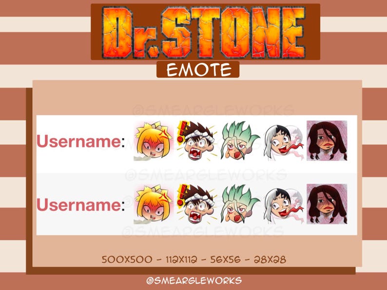 Kohaku Emote Dr. Stone Emote for Twitch, Discord and Youtube Gaming and ...