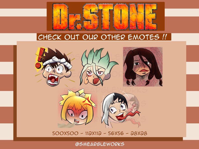 Gen Asagiri Emote: Dr. Stone Emote for Twitch, Discord, Youtube ...