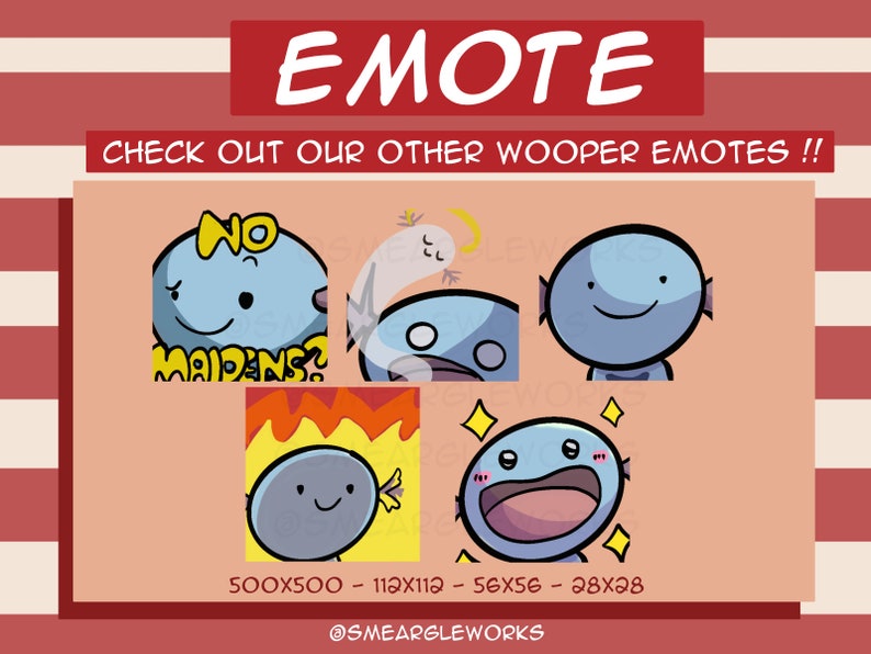 This is Fine Wooper Emote Pokemon Emote for Twitch, Discord and Youtube ...
