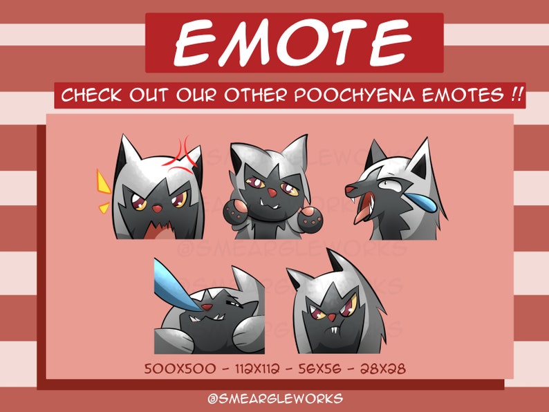 Angry Poochyena Emote Pokemon Emote for Twitch, Discord and Youtube ...