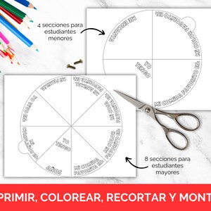 Todo Sobre Mi, Spanish All About Me Spinner Wheel Activity, Back to ...
