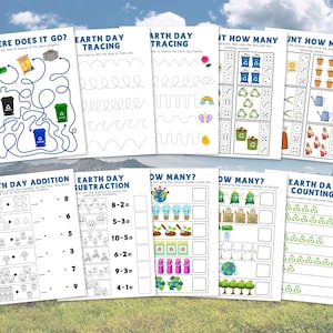Earth Day Activity Pack, Printable Earth Day Kids Activities, Preschool ...