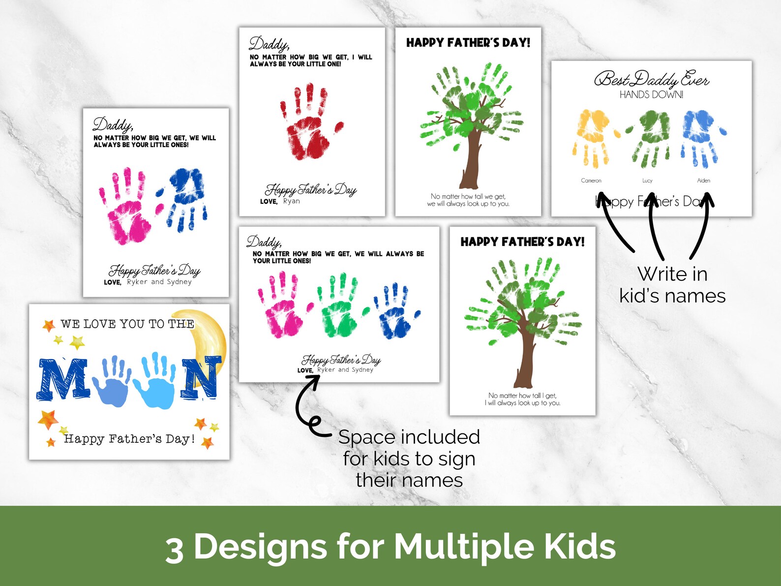 Fathers Day Handprint Craft, DIY Gift for Dad Printable, Gift for Dad ...