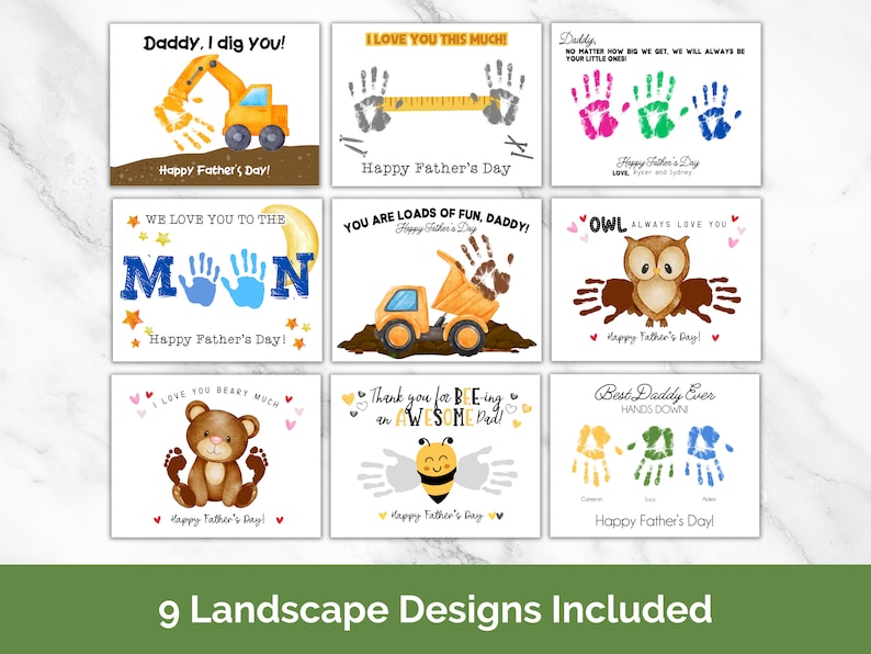 Father’s Day Handprint Craft, DIY Gift for Dad Printable, Gift for Dad ...