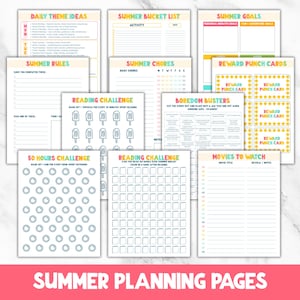 Summer Camp at Home Planner, DIY Summer Break Activities, Summer Camp ...