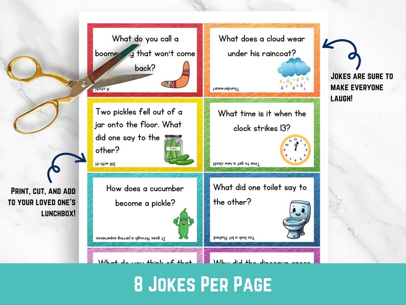 Printable Lunchbox Jokes, Lunch Box Notes for Kids, Lunch Box Jokes ...