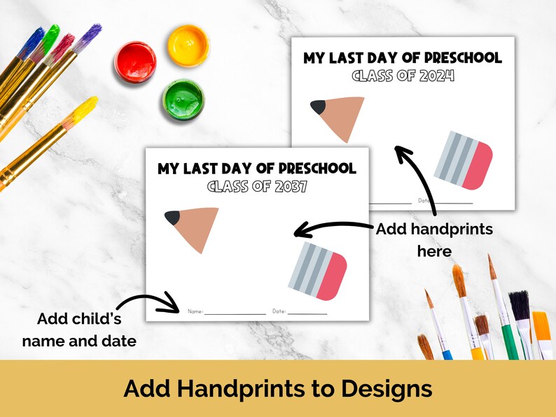 2024 Preschool Graduation Handprint Art, Graduation Handprint Craft ...