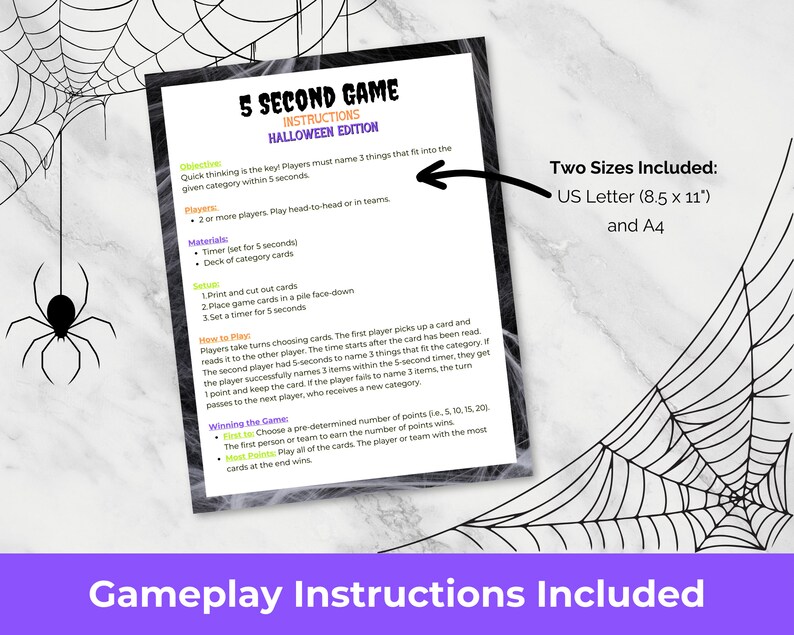 Halloween 5 Second Game, Printable Halloween Trivia for Teens and ...