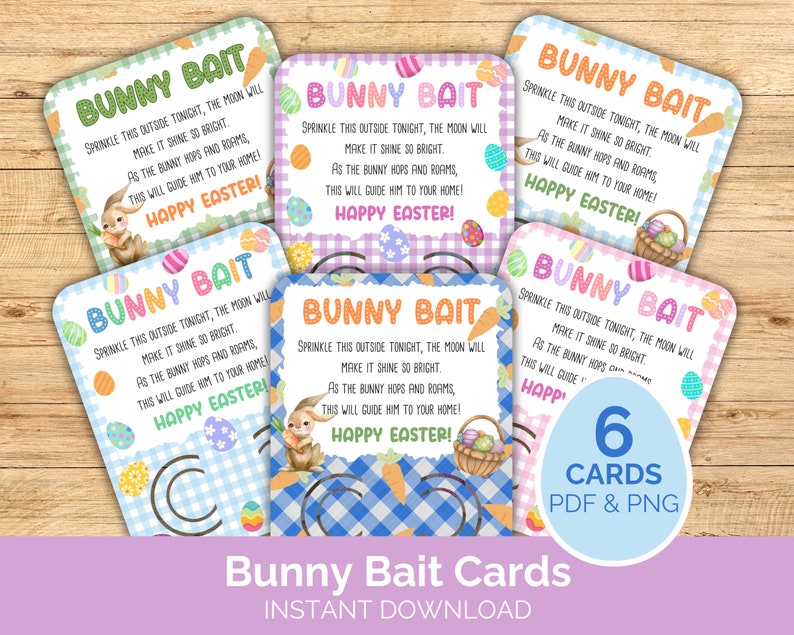 Easter Bunny Bait Card, Printable Bunny Food, Easter Bunny Treat Topper ...