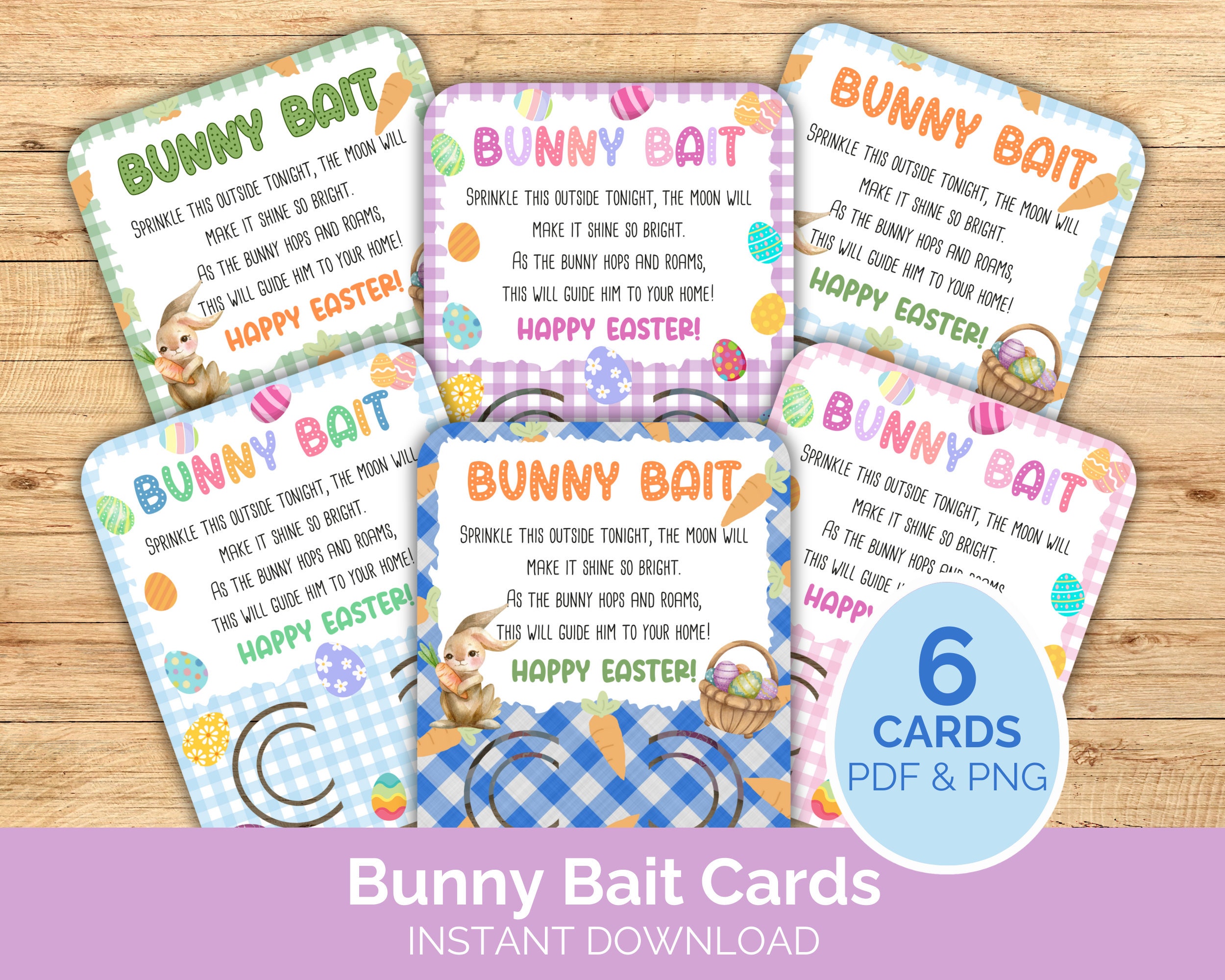 Easter Bunny Bait Card, Printable Bunny Food, Easter Bunny Treat Topper ...