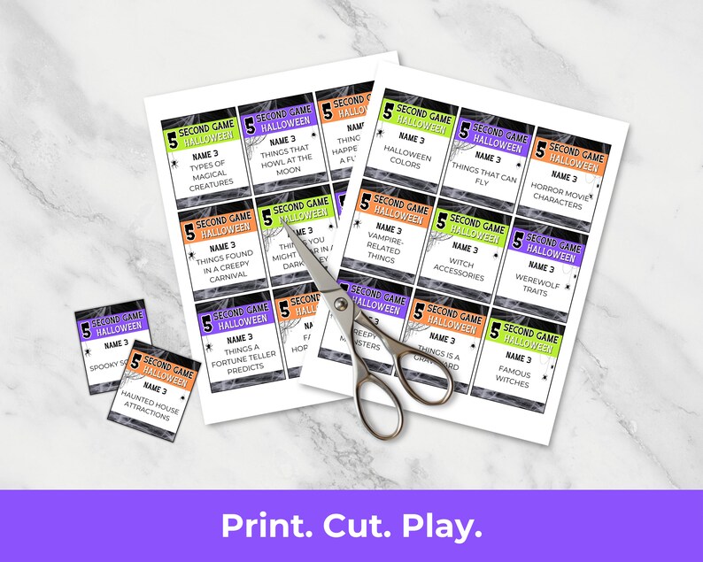 Halloween 5 Second Game, Printable Halloween Trivia for Teens and ...