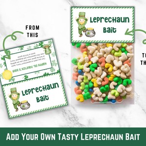 Leprechaun Bait Bag Topper, St. Patrick’s Day Printable Tag, Leprechaun ...