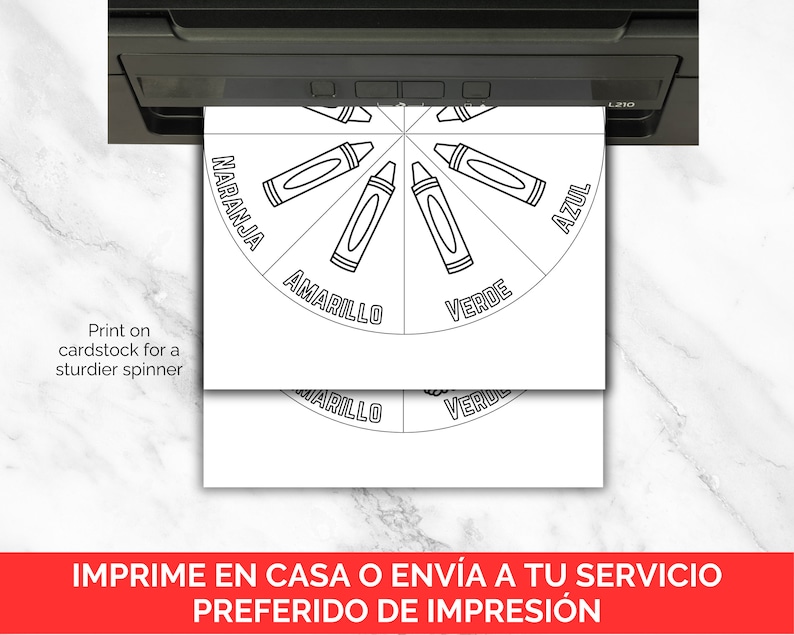 Los Colores Spinner Wheel Craft, Learning Spanish Colors Craft ...