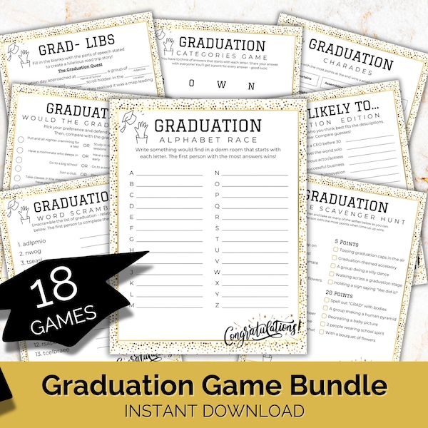 Graduation Games - Etsy