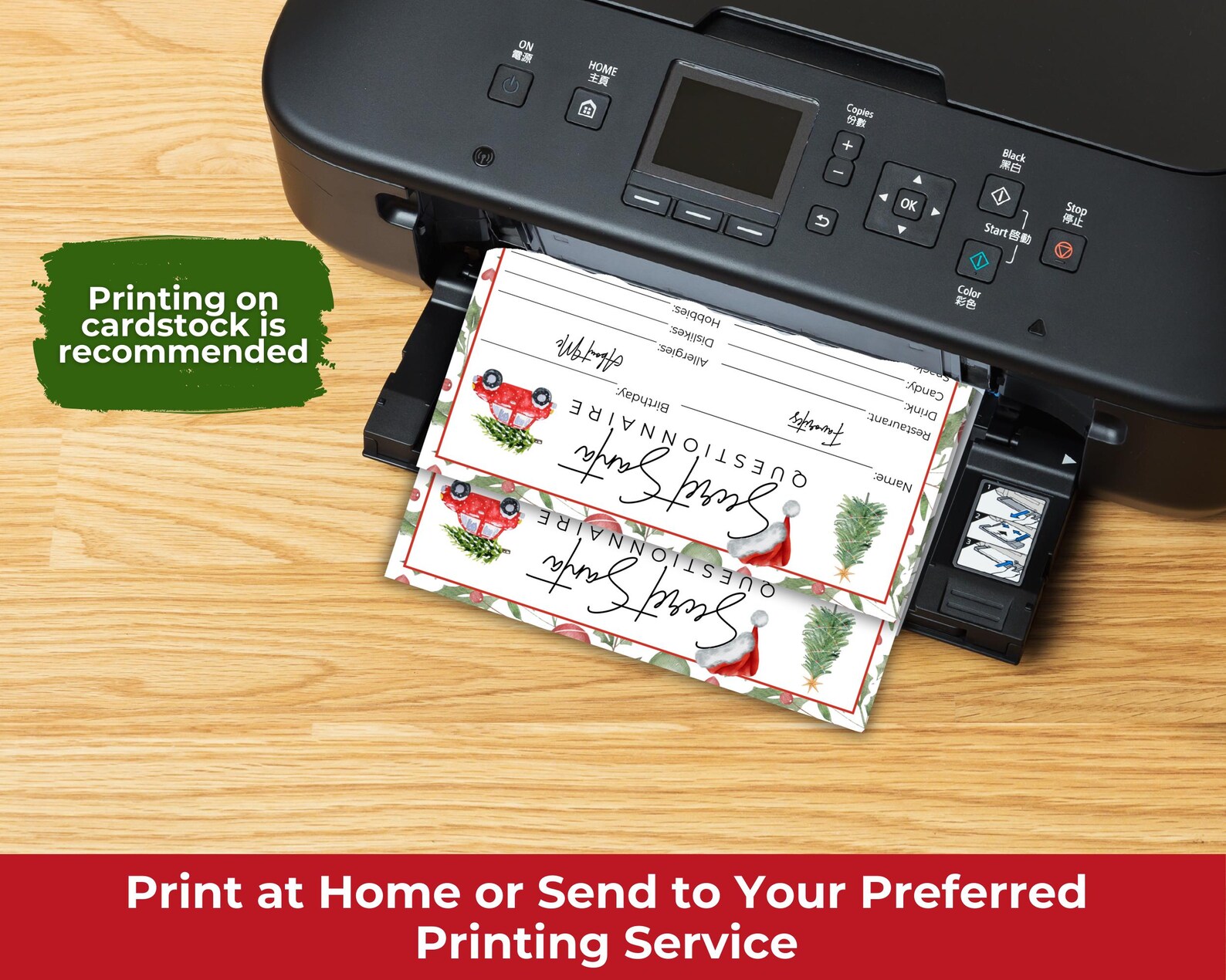 Secret Santa Questionnaire Game, Employee Favorite Things, Friendsmas ...