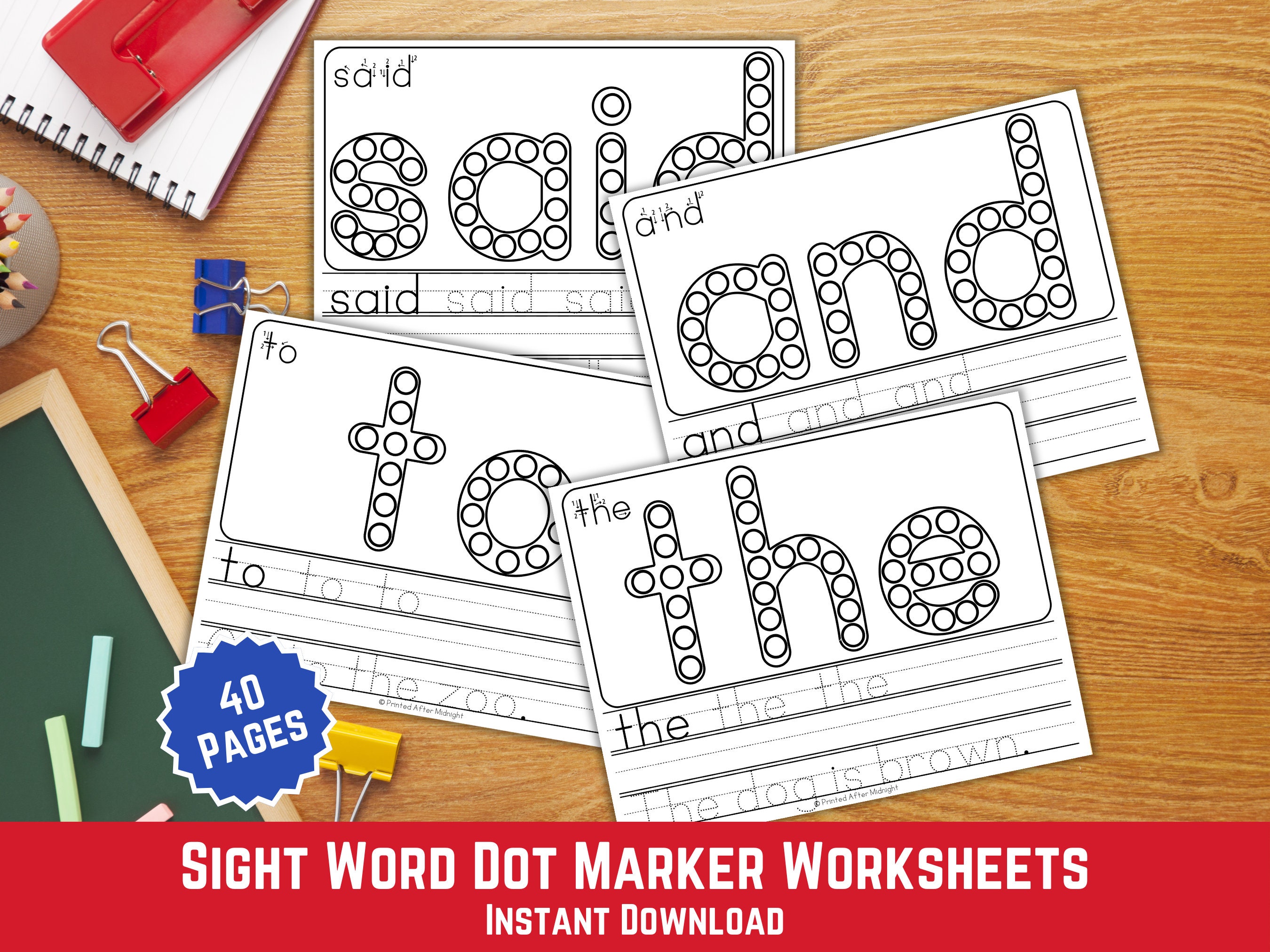 Dolch Word Sight Word Activity, Dolch Sight Words, Dot Marker Sight ...