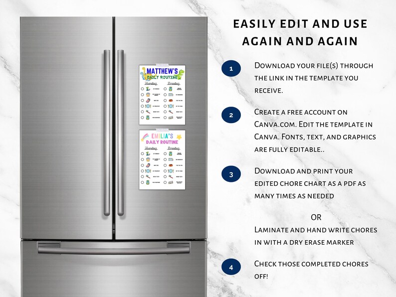 Visual Chore Chart Printable Chore Chart Visual Schedule for Kids Kids ...