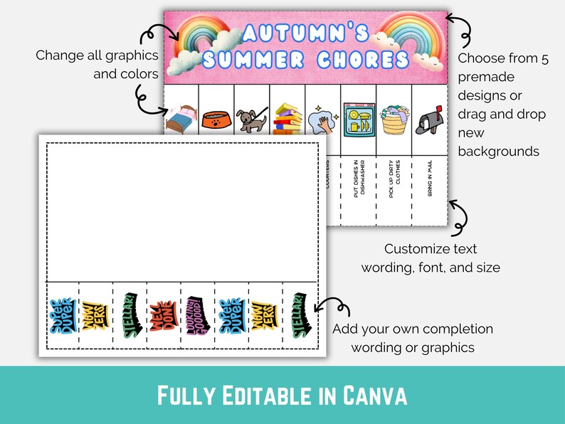 Editable Flip Routine Chart, Visual Chore Chart, Daily Routine Chart ...