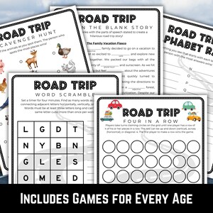 Road Trip Games Bundle, Road Trip Printable, Family Road Trip ...