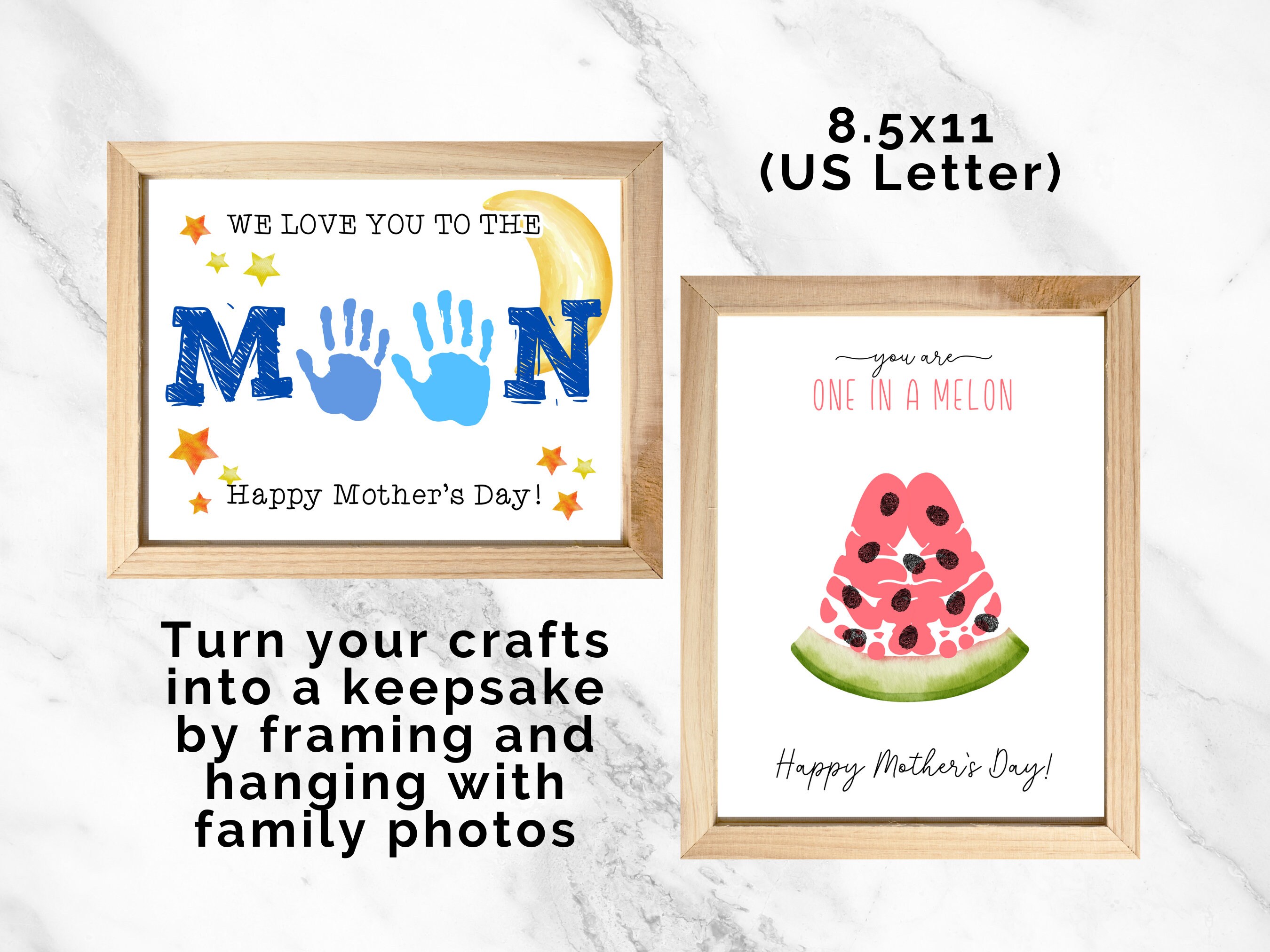 Mothers Day Handprint Art Bundle, Handprint Craft, Footprint Craft ...