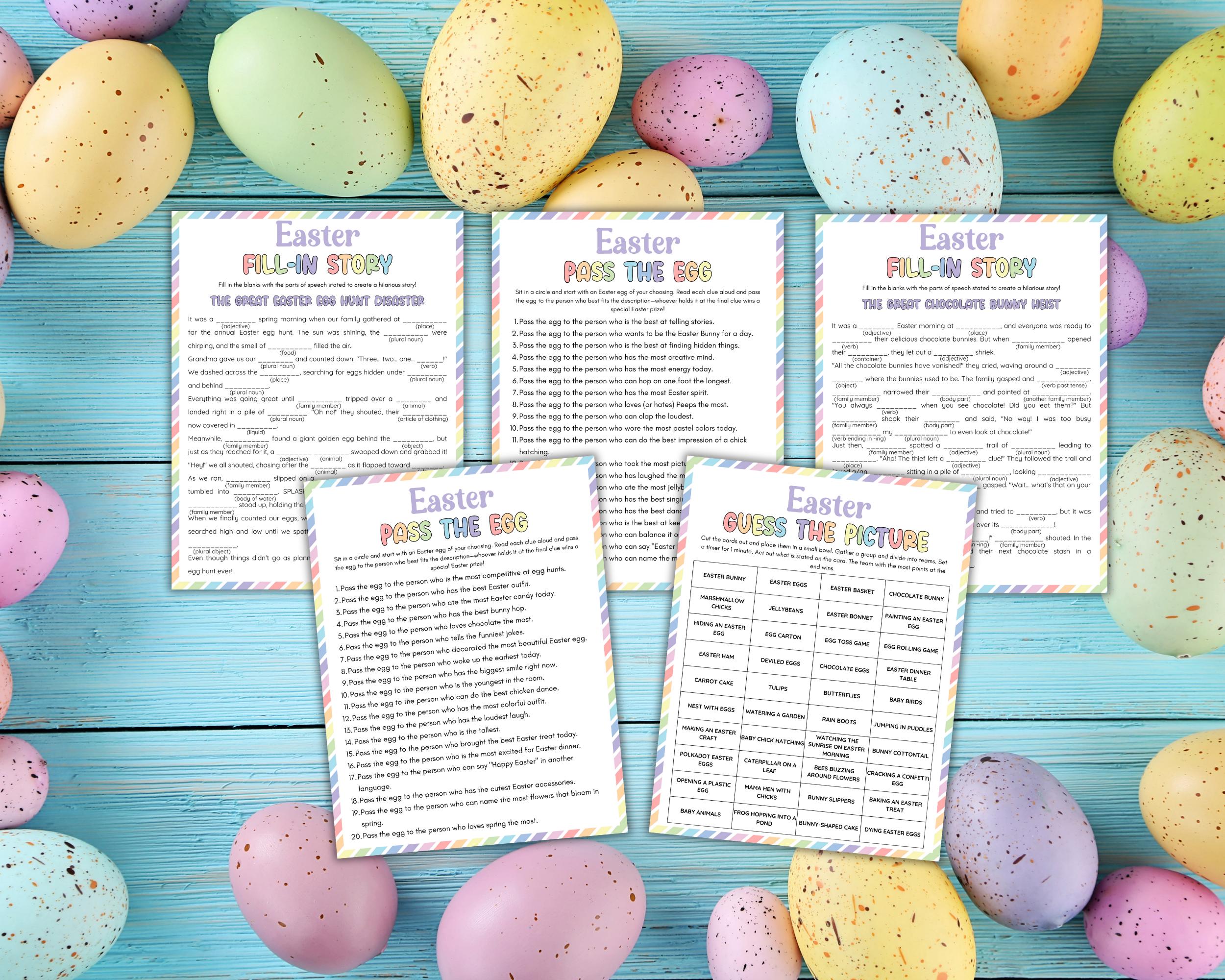 Easter Game Bundle Printable Activities, Church Bible Games for Teens ...