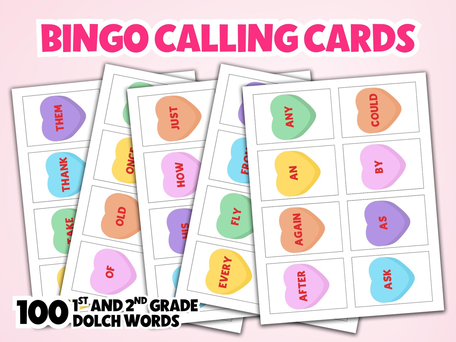 Bingo de palabras visuales de San Valentín, Bingo de San Valentín ...