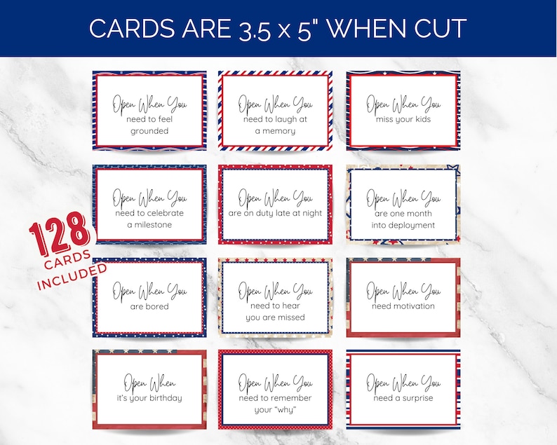 Open When Envelopes for Military, Printable Open When Letters Military ...