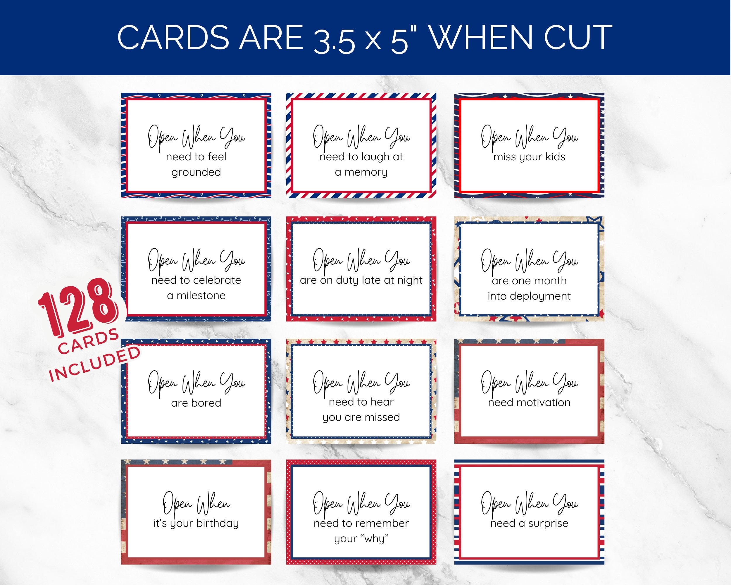 Open When Envelopes for Military, Printable Open When Letters Military ...