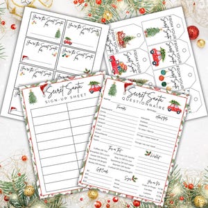 Coworker Secret Santa Questionnaire Game, Employee Favorite Things ...