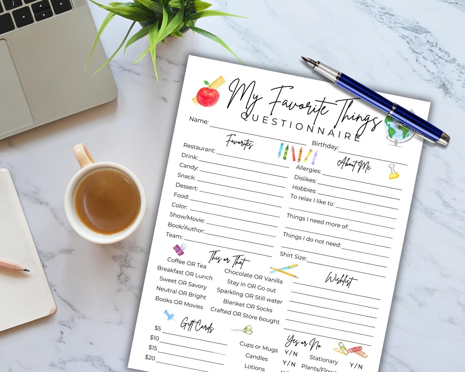 Team Building Get to Know Your Staff Questionnaire Printable, Teacher ...