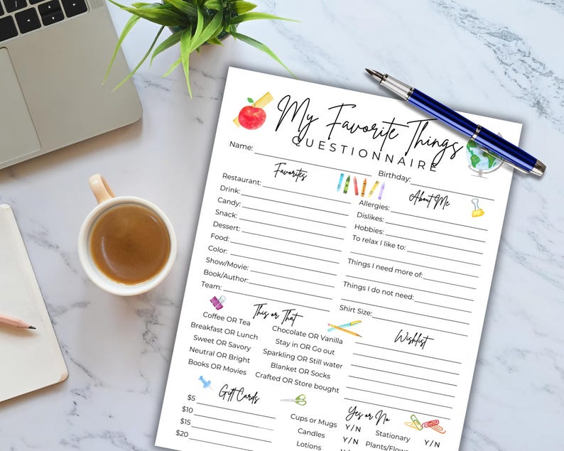 Team Building Get to Know Your Staff Questionnaire Printable, Teacher ...