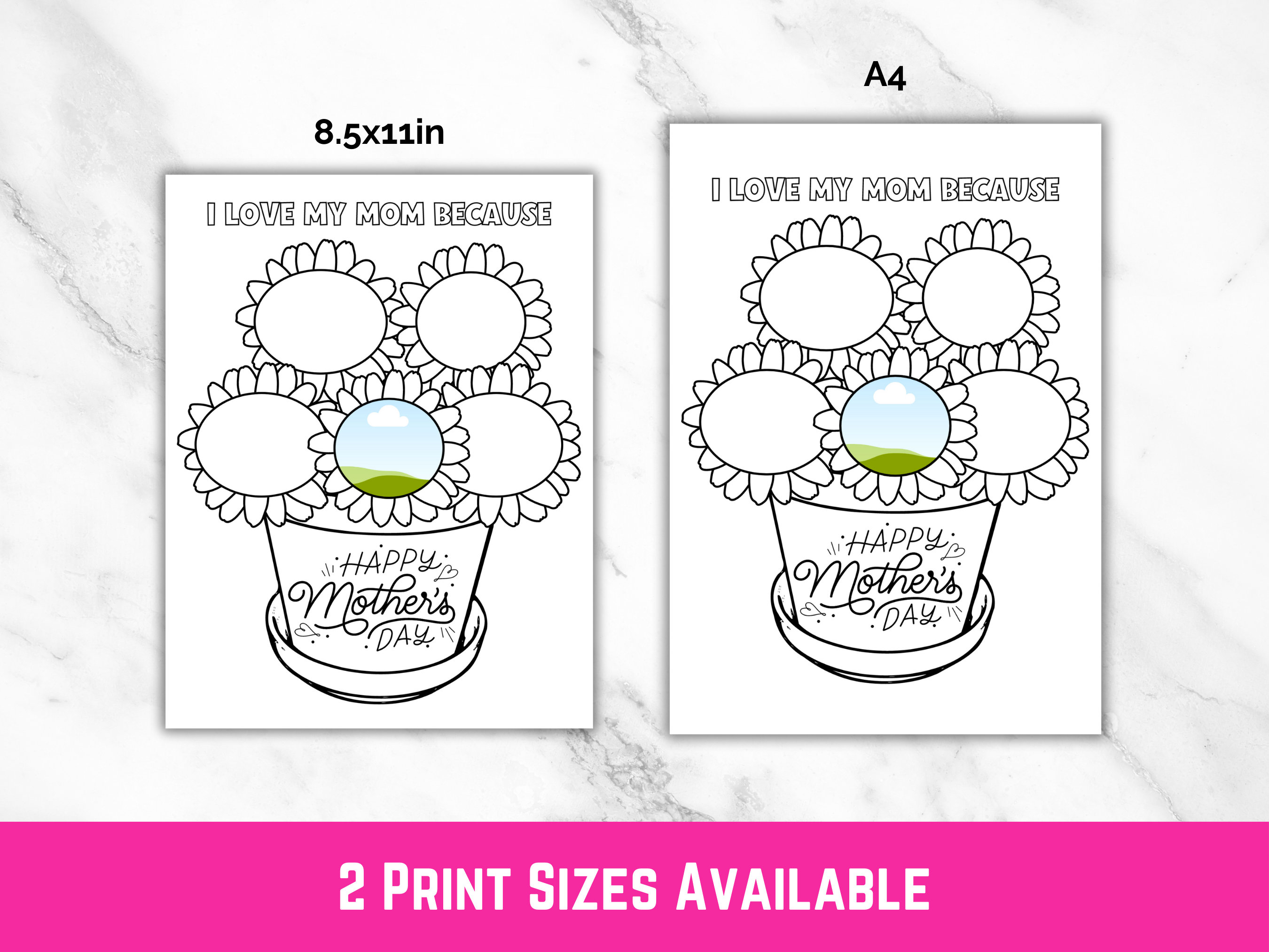 I Love Mom Coloring Page, Printable Mother's Day Activity, Mothers Day ...