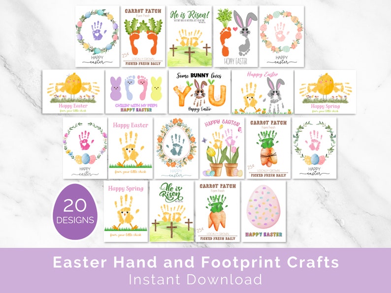 Spring Handprint Craft, Bunny Footprint, Handprint Art, He is Risen ...