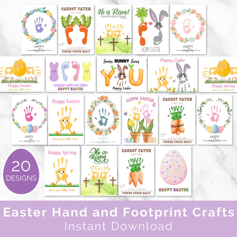 Spring Footprint Art - Etsy