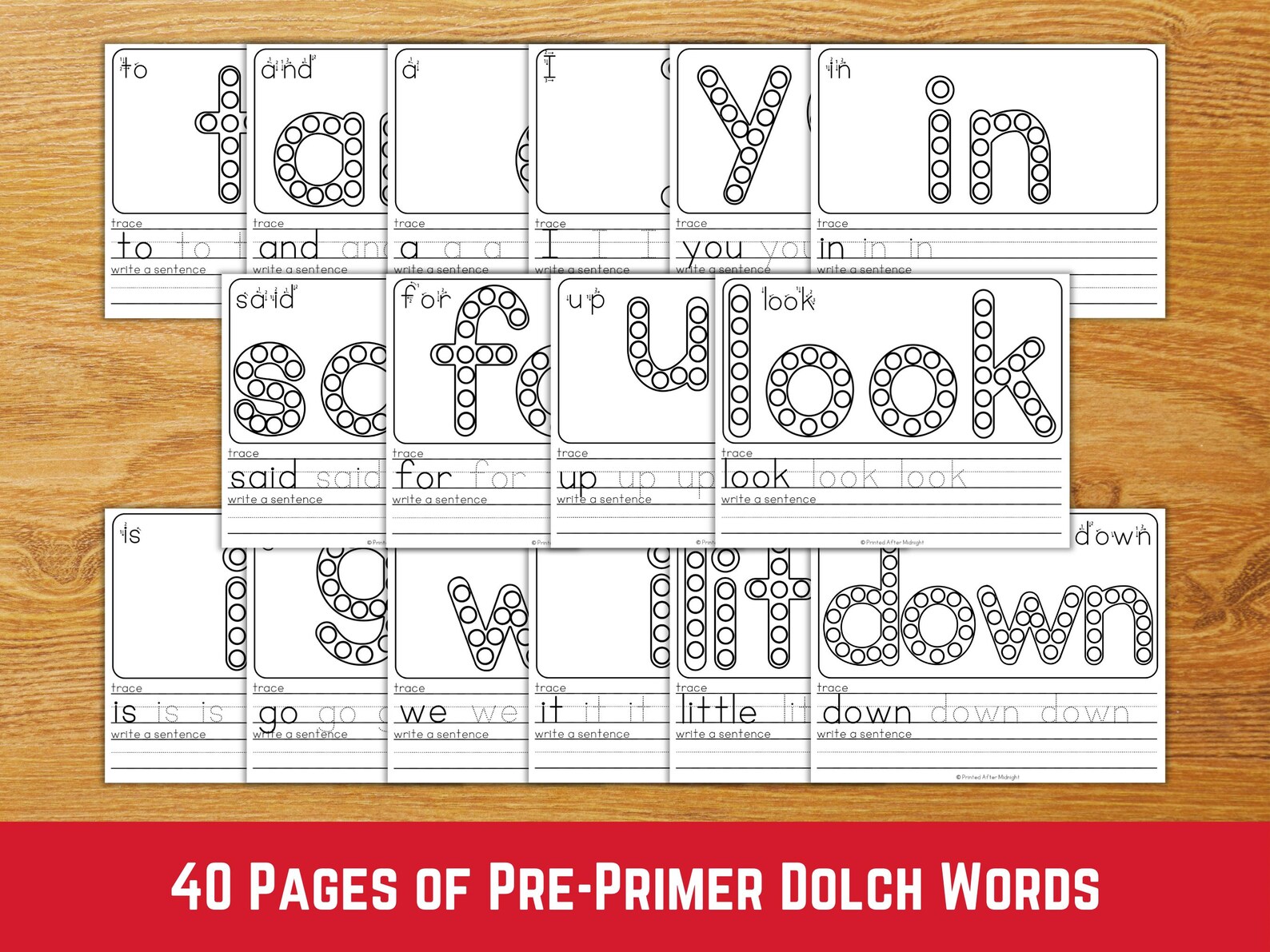 Dolch Word Sight Word Activity, Dolch Sight Words, Dot Marker Sight ...