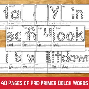 Dolch Word Sight Word Activity, Dolch Sight Words, Dot Marker Sight ...