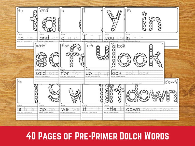 Dolch Word Sight Word Activity, Dolch Sight Words, Dot Marker Sight ...