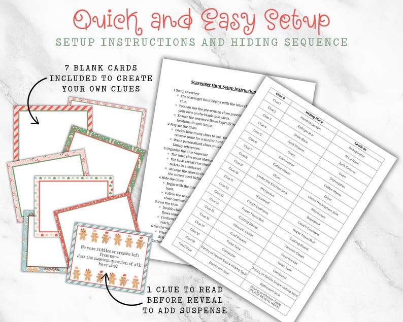 Gingerbread Gender Reveal Scavenger Hunt and Editable Gender ...